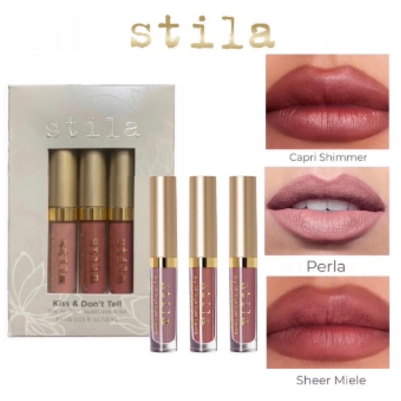 Stila | Makeup | New Stila Kiss Dont Tell Liquid Lipstick Set | Poshmark